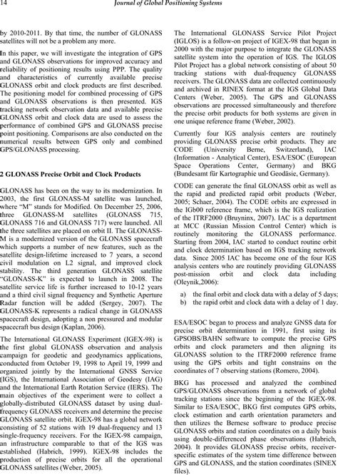 Precise Point Positioning Using Combined Gps And Glonass Observations