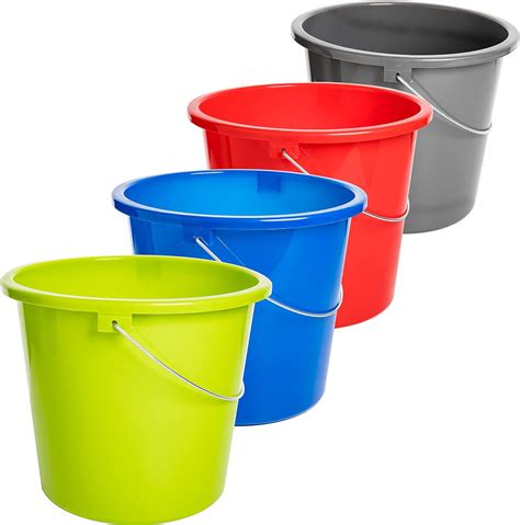 Eimer Putzeimer 5l 4 Stück Plastikeimer 5 Liter Wassereimer Mit