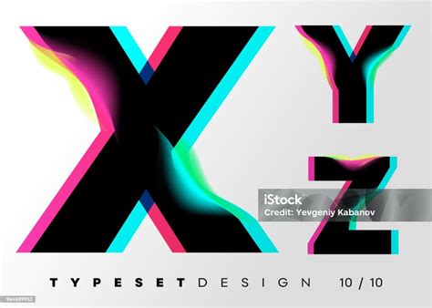 벡터 활자 디자인 네온 결함 스타일입니다 이중 노출 블랙 굵은 폰트입니다 크리에이 티브 광고 게시 음악 포스터 판매 배너 머리글에 대 한 추상 다채로운 형식입니다 트렌디한