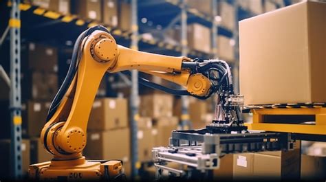 Premium Ai Image Smart Robot Arm Systems For Innovative Warehouse And