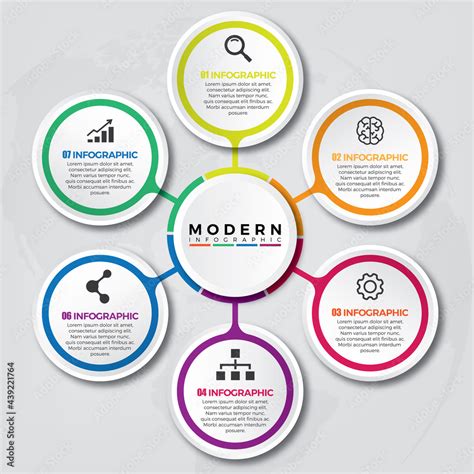 Business Data Visualization Process Chart Abstract Elements Of Graph Diagram With 6 Steps