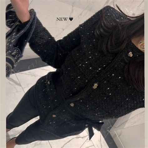 바배🖤수입 M 트위드 스팽글 샤인 자켓 Highquality 강추 에이블리