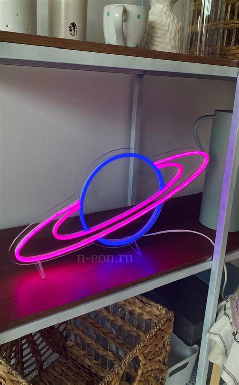 Неоновый светильник "Планета" (neon planet sign): купить вывеску с ...