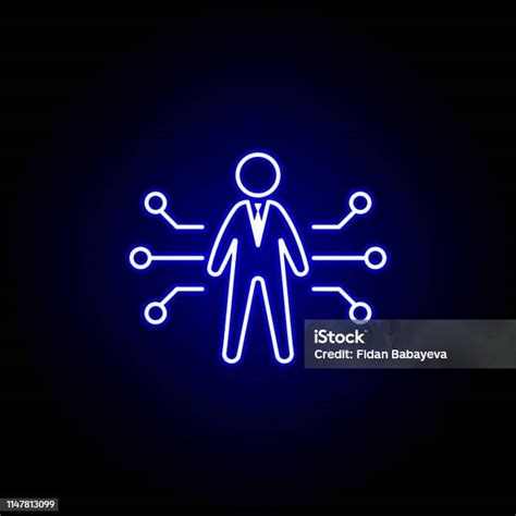 능력 잠재적 인 작업자 아이콘 인간의 자원 그림 네온 스타일 아이콘의 요소입니다 기호와 기호는 웹 로고 모바일 앱 Ui Ux에 사용할 수 있습니다 0명에 대한 스톡 벡터