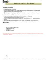 Identity Verification Form Instructions Requirements Course Hero