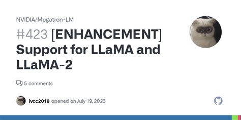 [enhancement] support for llama and llama 2 · issue 423 · nvidia