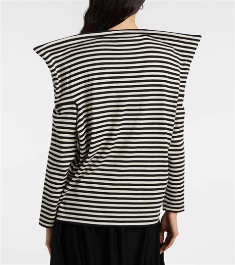 Cotton And Wool Top In Black Junya Watanabe Mytheresa