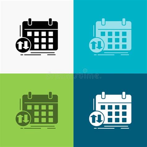 Schedule Classes Timetable Appointment Event Icon Over Various