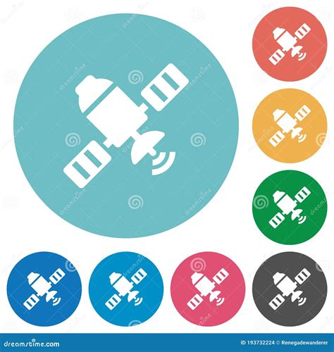 Satellite Flat Line Icon Vector Outline Illustration Of Navigation Transponder Black Thin