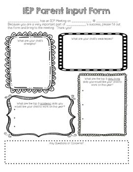 Iep Parent Concern Statement Samples