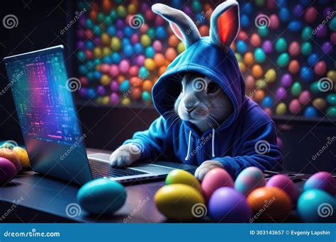 The Easter Bunny Is A Programmer The Easter Bunny Is Working At The