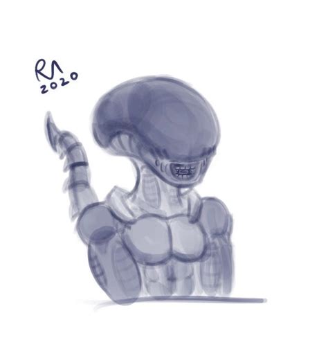Cute Ish Xenomorph By Necromchumorous On Deviantart