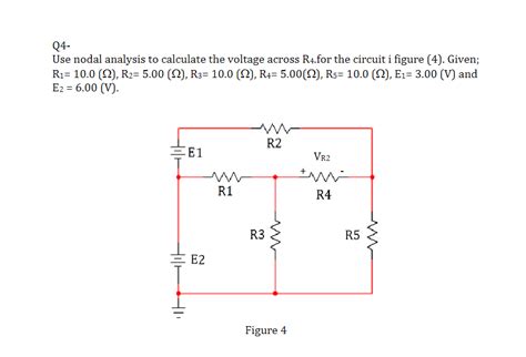 [solved] q4 use nodal analysis to calculate the voltage