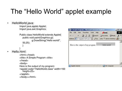 Ppt Client Side Programming Using Java Applet Powerpoint Presentation