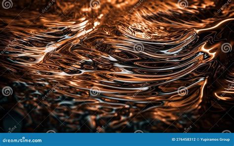 Smooth Metallic Wave Pattern Reflects Abstract Creativity Generated By