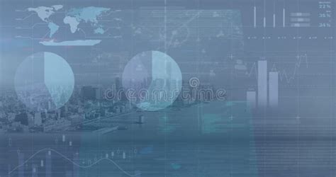 Animation Of Data Processing With World Map Over Cityscape Stock Footage Video Of Digitally