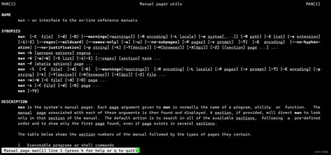 linux man命令的使用及练习