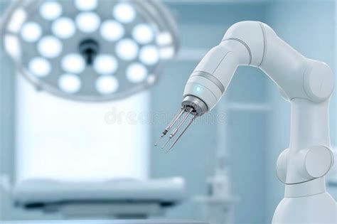 Robotic Surgical Arm With Precision Tools In A Sterile Operating Room