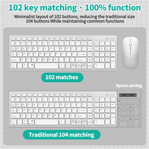 Goojodoq Wireless Bluetooth Keyboard Mouse Set 102 Keys 3 Bluetooth And 2 4g For Laptop Desktop