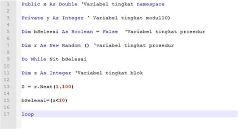 Pengertian Variabel Dalam Visual Basic Net Panduanilkom