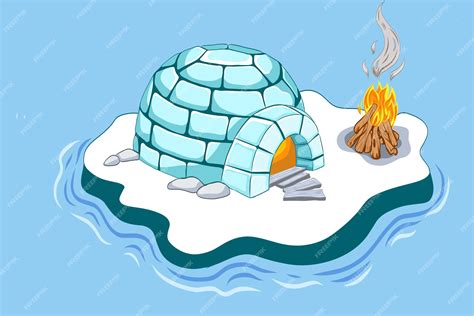 Premium Vector Eskimo Igloo Vector Illustration