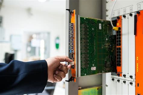 Premium Photo Fix Network Switch In Data Center Room