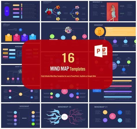 16 Mind Map Powerpoint Templates Fully Edit And Printable Etsy