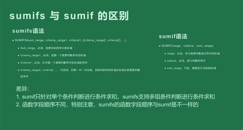 excel函数之sumifs函数 多条件求和 正数办公