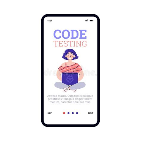 Software Testing With Desktop Computer Cartoon Vector Illustration Isolated Stock Vector