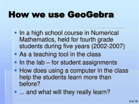 Ppt Numerics With Geogebra In High School Powerpoint Presentation Free Download Id6638025