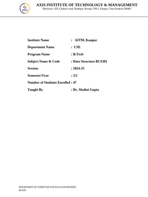 Leap Structuredata Structurebcs301theoryjuly Dec 2024 Pdf