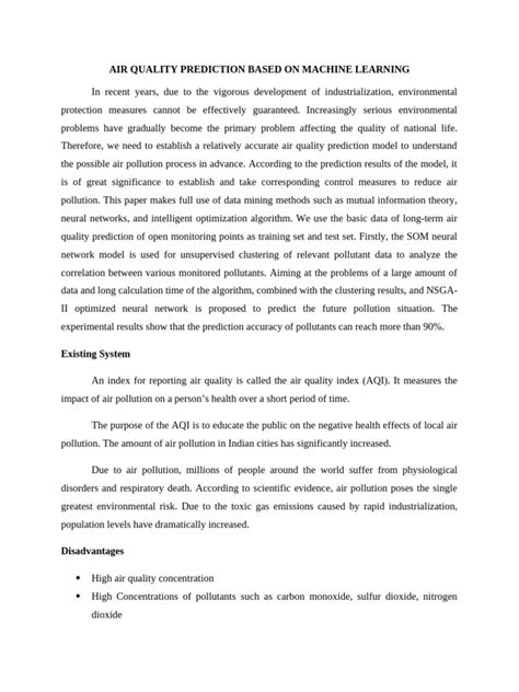 Air Quality Prediction Based On Machine Learning Pdf Air Pollution Machine Learning