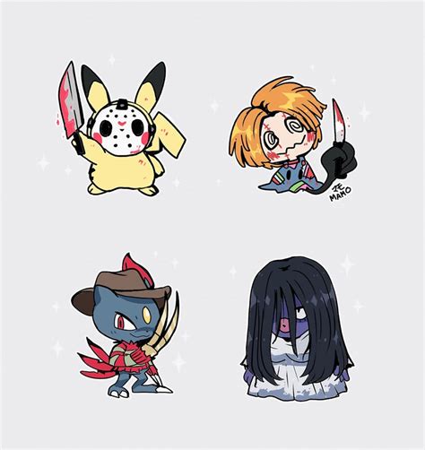 Pikachu Mimikyu Yamamura Sadako Sneasel Jason Voorhees And 3 More Pokemon And 4 More