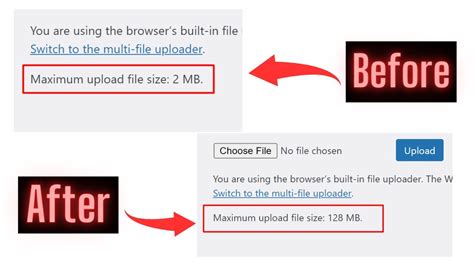 How To Increase The Maximum Upload File Size In Wordpress Youtube