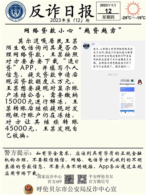 【反诈日报】网络贷款小心“越贷越穷”！澎湃号·政务澎湃新闻 The Paper