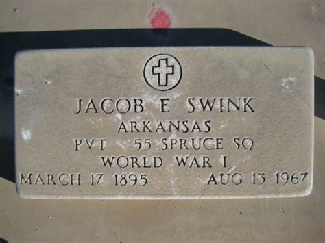 Jacob Edward Swink 1895 1967 Find A Grave Memorial