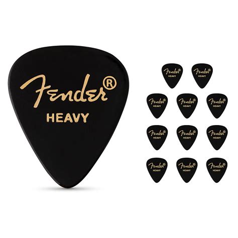 Fender 351 Shape Classic Celluloid Guitar Picks Heavy 12 Pack Guitar