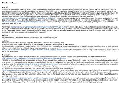 Level 3 Internal Bivariate Netball Excellence Mathematics And Statistics Level 3 Ncea