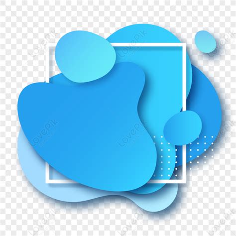 블루 그라데이션 일러스트 기하 경계구배음식액체 Png 일러스트 무료 다운로드 Lovepik