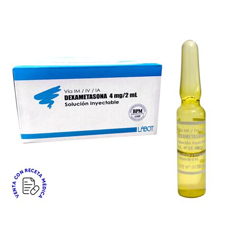 Dexametasona 4 Mg 1 Ml SoluciÓn Inyectable Por Unidad Farma Solucion Botica