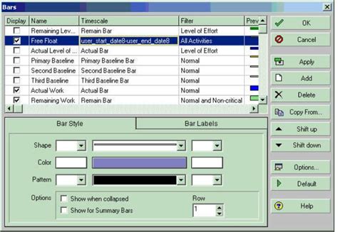 How To Display Total Float And Free Float Bars In The Gantt Chart