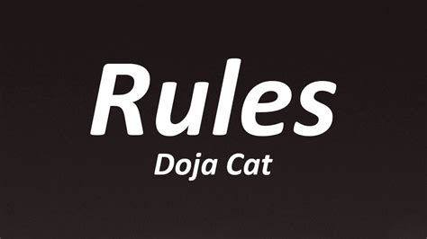Doja Cat Rules Lyrics Youtube