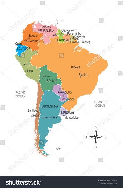 Latin America Political Map With Capitals
