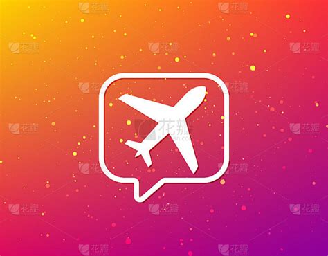 飞机图标。飞行交通标志。