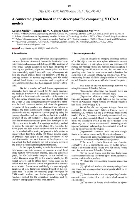 Pdf A Connected Graph Based Shape Descriptor For Comparing 3d Cad Models