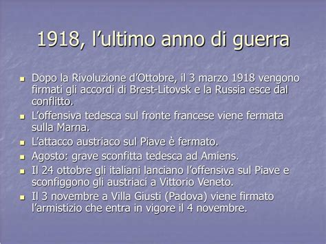 Ppt La Prima Guerra Mondiale Powerpoint Presentation Free Download