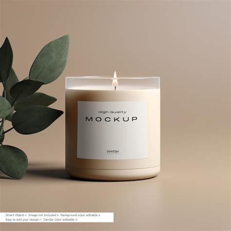 Premium Psd Candle Mockup