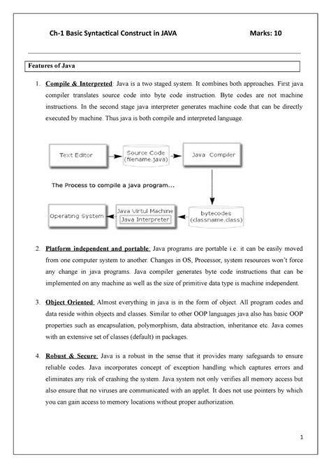 Ch1 Basic Syntactical Construct In Java Ch 1 Basic Syntactical