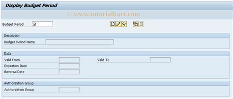 FMBPD SAP Tcode Budget Period Maintain