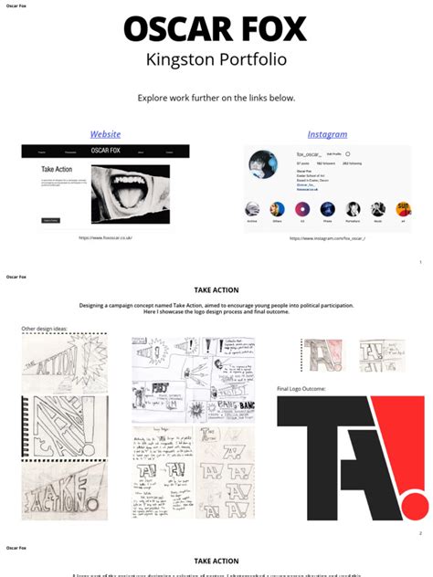 Oscar Fox Portfolio Pdf